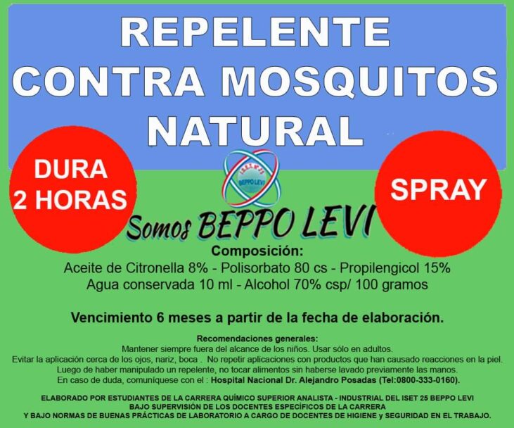 Estudiantes del Instituto "Beppo Levi" elaboraron un repelente natural ...